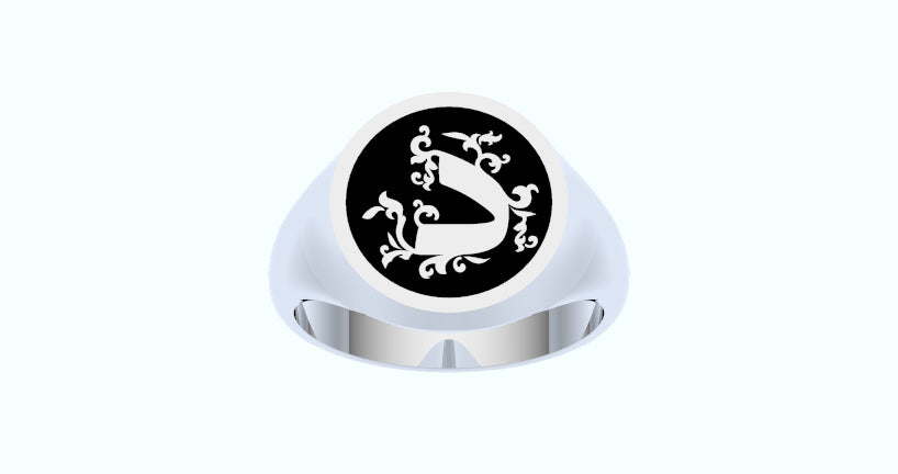Arabic letter signet rings – EDWARDS JEWELLERS